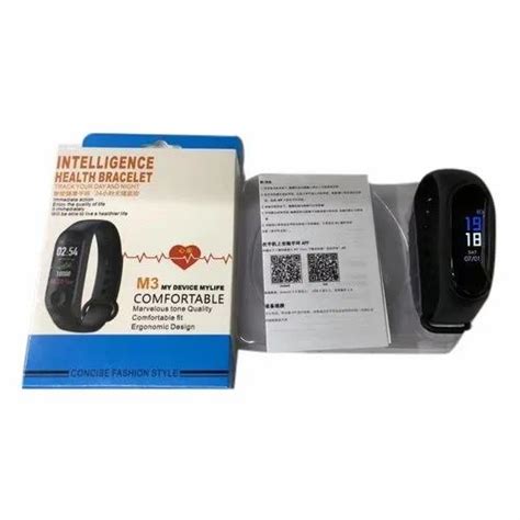 Black Rubber M3 Smart Intelligence Health Bracelet, for Fitness at Rs ...
