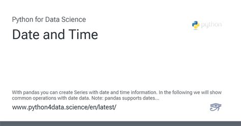 Date And Time Python For Data Science