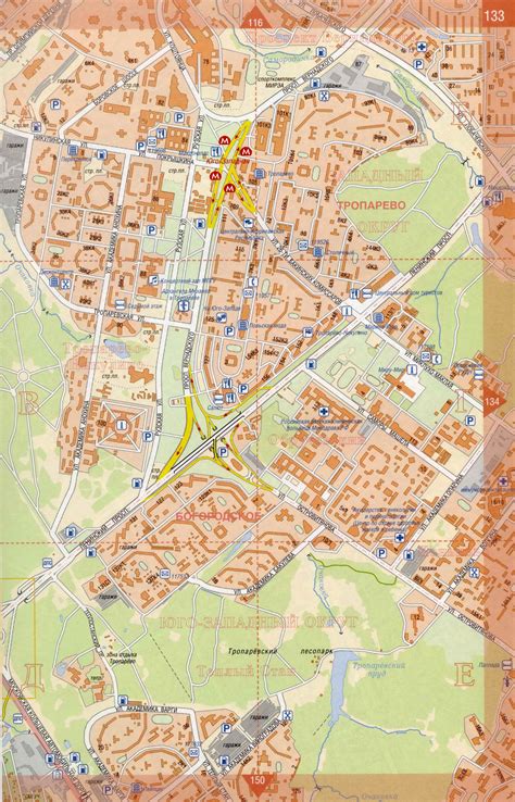 Карта Москвы с названиями улиц Подробная карта улиц Москвы масштаба 1см 200м Карта Москвы в