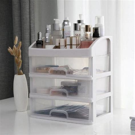 Rak Kosmetik Kotak Laci Tempat Make Up Penyimpanan Skincare Serbaguna Lazada Indonesia