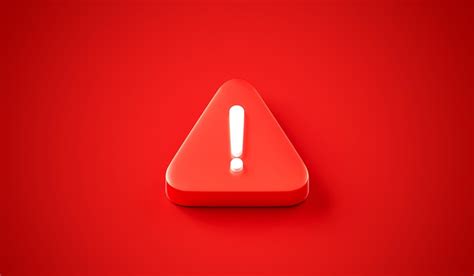 Premium Photo Exclamation Mark 3d Icon On Red Attention Background With Message Button Danger