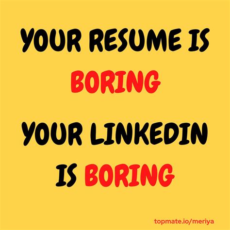 Riya M On Linkedin Your Resume Is Boring Your Linkedin Profile Is Boring Your Job Titles…