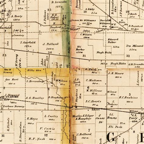 Vintage Map Of Kane County Illinois 1860 By Ted S Vintage Art