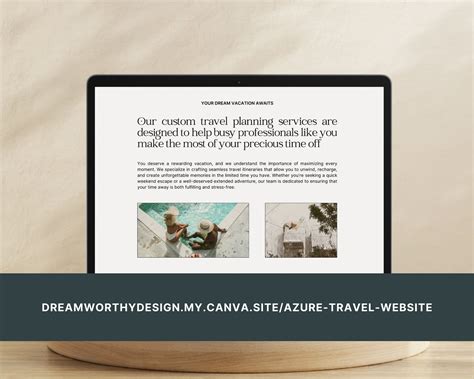 Azure Travel Planner Website Template For Canva Canva Website Template