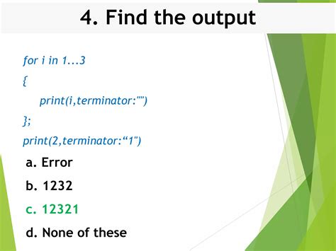 control structures in swift ppt