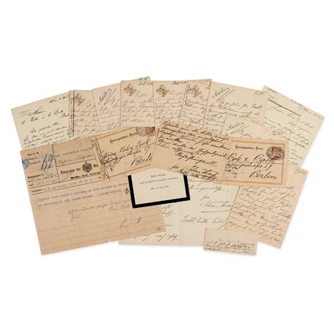 J Strauss Ii And Adèle Strauss Collection Of Twelve Letters To The Publisher Hugo Bock 1896