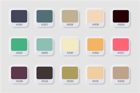 패션 트렌드 빈티지 컬러 가이드 팔레트 2024 25 색상 팔레트 벡터의 예입니다 Eps 10 프리미엄 벡터