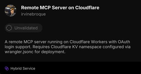 Remote Mcp Server On Cloudflare Mc · Lobehub