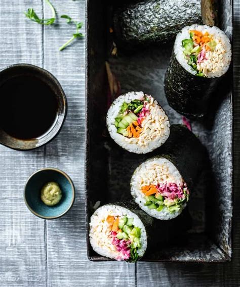 Rainbow Spicy Tofu Sushi Burritos Vegan Punchfork