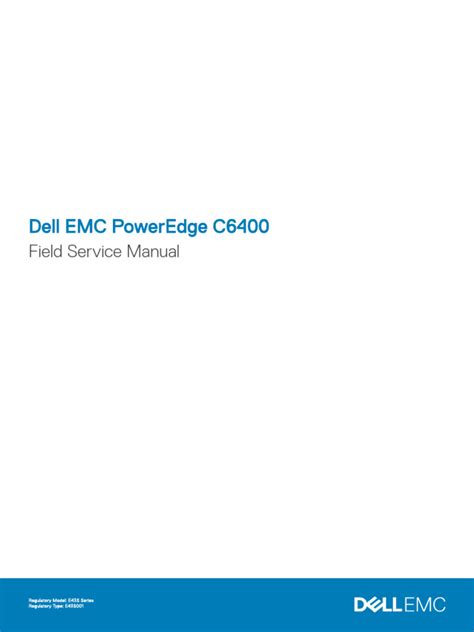 Dell Emc Poweredge C6400 Fsm Pdf Electrostatic Discharge Computing