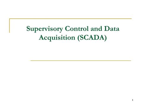 Presentation On Scada A Brief About Scada Ppt