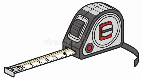 Retractable Measuring Tape Tool And Measurement Icon Vector Design Generative Ai Stock Vector