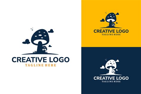 Flat Modern Mushroom Template Design Illustration 48118748 Vector Art