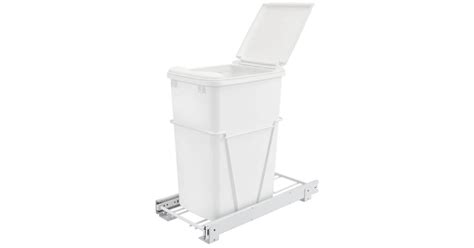 Rev A Shelf RV 12PB L Classic 10 1 2 W Steel Frame Single 35 Qt 8 75 Gallon Pull Out Trash Can