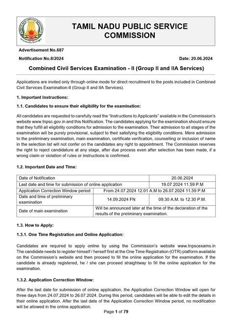 Tnpsc Group 2 Notification 2024 For 2327 Vacanies 1pdf
