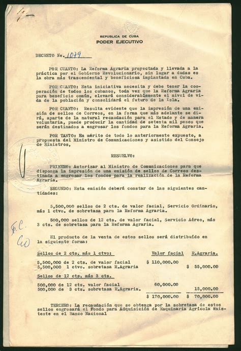 Lot Detail Fidel Castro Vintage Signed 1959 Cuban Document Beckett BAS