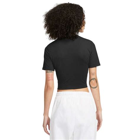 Nike Womens Sportswear Graphic Slim Cropped Tee Black M Rebel Sport