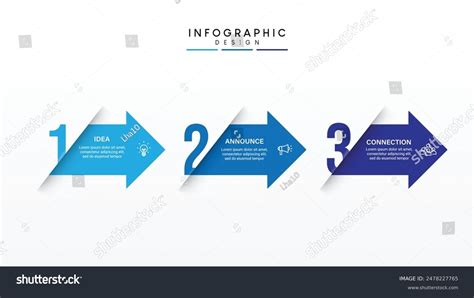 Business Growth Arrow Template Infographic 3 Stock Vector Royalty Free