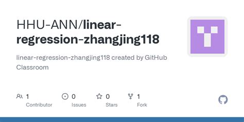 Github Hhu Ann Linear Regression Zhangjing118 Linear Regression Zhangjing118 Created By