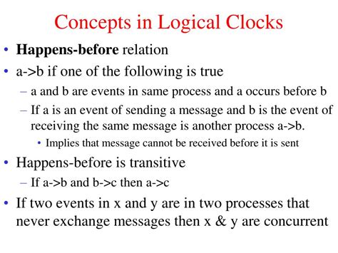 ppt logical clocks understanding time synchronization algorithms