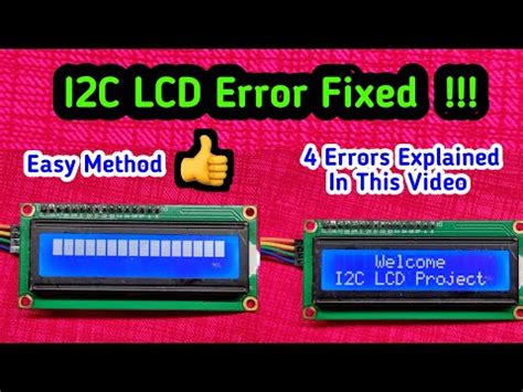 I C Lcd Not Showing Text I C Lcd Errors Fixing X Lcd Not