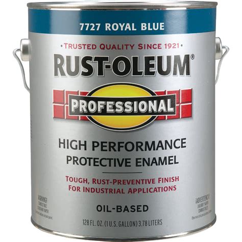 Rust Oleum Professional Oil Based Gloss Protective Rust Control Enamel Royal Blue Gal Do
