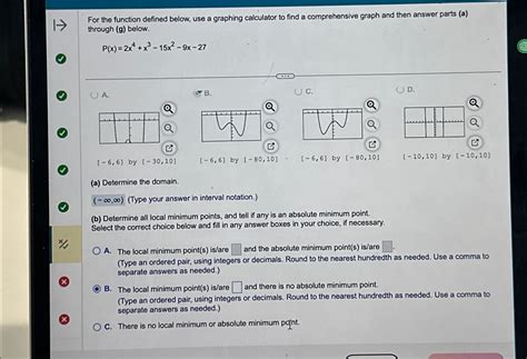 For The Function Defined Below Use A Graphing