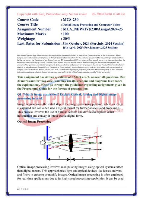 Ignou Mcs 230 Solved Assignment 2024 25 English Medium