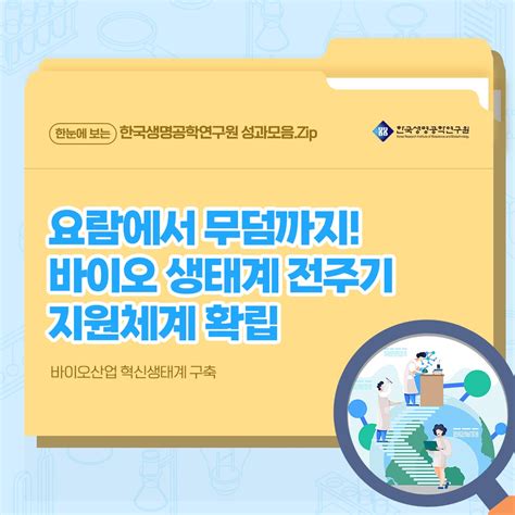 한국생명공학연구원 바이오는 4차 산업혁명의 핵심 분야이자 질병 식량 환경 에너지 등 인류의