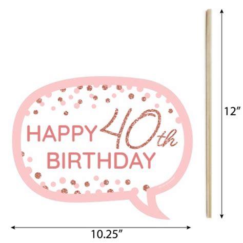 Big Dot Of Happiness Funny 40th Pink Rose Gold Birthday Party Photo