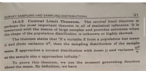 Central Limit Theorem The Central Limit Theorem Is Chegg