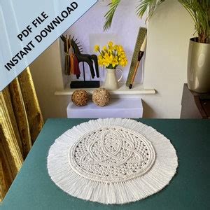 Trinity Knot Macrame Table Centrepiece Pattern Instant Digital Download Of Written PDF