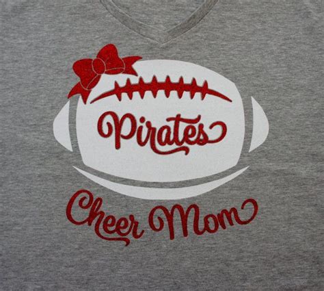 Custom Cheer Mom Shirt With Football Bow Long By Glittermomz Cheer