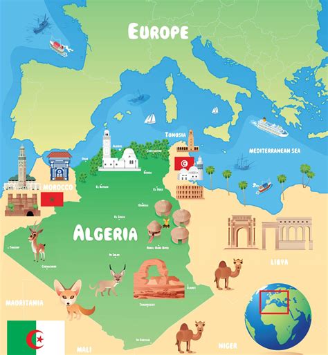 Globe 🇩🇿 Algeria A Country Of Rich History Diverse Landscapes And