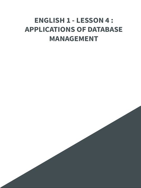 Applications Of Database Management Pdf Databases Adjective