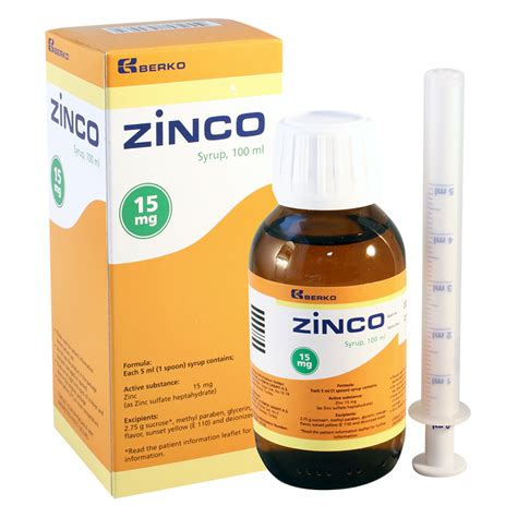 Zinco 15mg 5ml 100ml Syrup Aversi