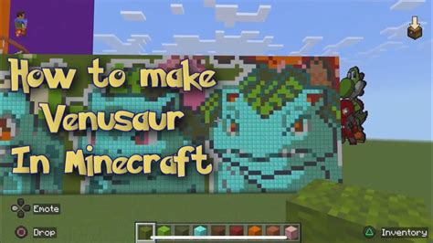 How To Make Venusaur Pixel Art In Minecraft Youtube