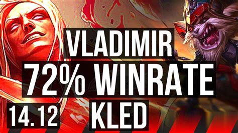 Vladimir Vs Kled Top 72 Winrate 1729 54k Dmg 7 Solo Kills