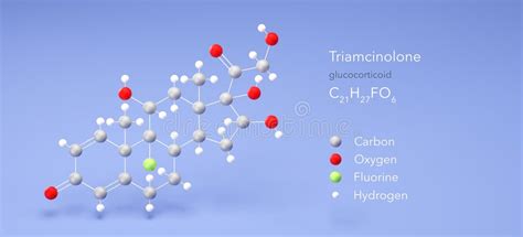 Triamcinolone Molecule Stock Illustrations 6 Triamcinolone Molecule