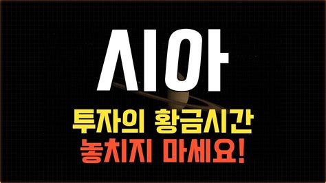코인 시아 시아 코인분석 목표가로 가는 길을 찾아서 Youtube