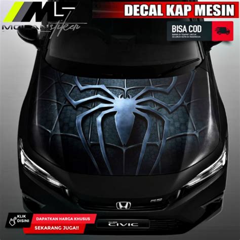 Jual Decal Sticker Striping Variasi Kap Mesin Mobil Decal Kap Mesin Universal Semua Mobil
