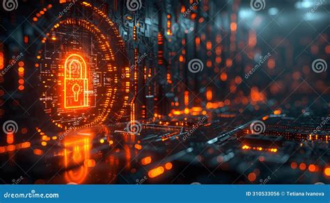 code matrix secured by encryption s lock stock illustration