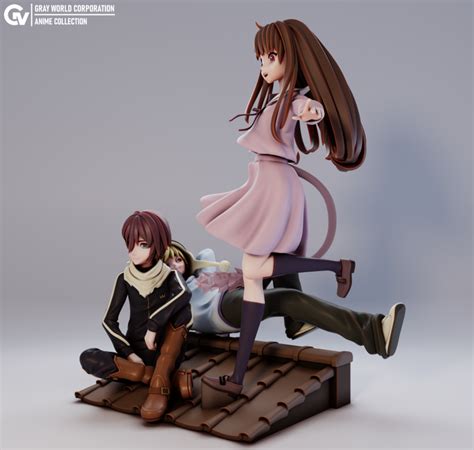 Yato Hiyori And Yukine Noragami 3d Print Model In Man 3dexport