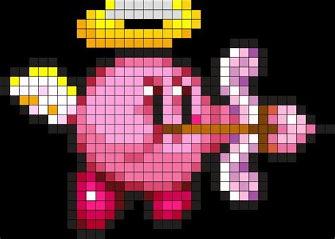 Cupid Kirby Perler Bead Pattern Bead Sprite Pixel Art Pattern
