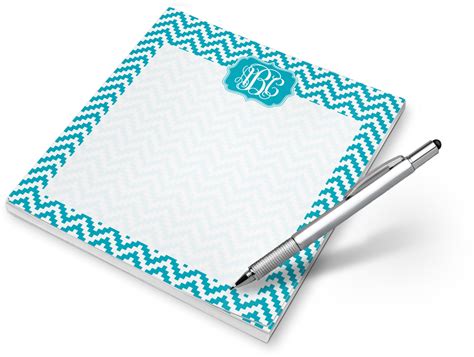 Pixelated Chevron Notepad Personalized Youcustomizeit