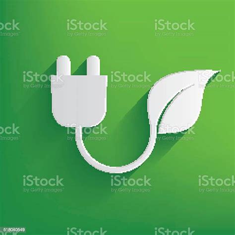 エコロジーエネルギーにすっきりとした緑の背景ベクトル 発電のベクターアート素材や画像を多数ご用意 発電 イラストレーション