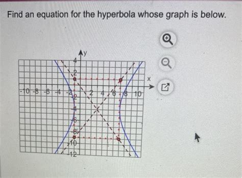 solved find an equation for the hyperbola whose graph is below [math]