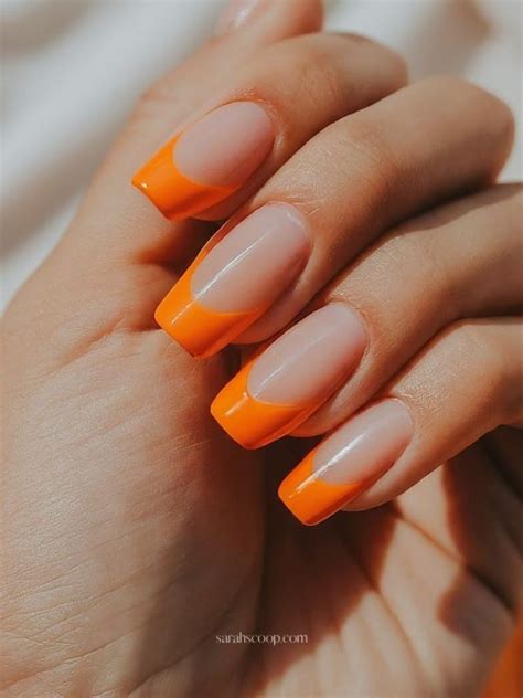 35 Orange Nail Designs To Try This Summer