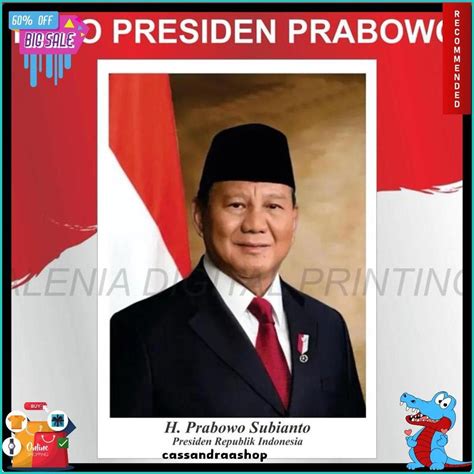 Jual Poster 21X30 Cm Foto Presiden Prabowo Subianto Wakil Presiden
