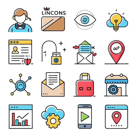 Conjunto De Iconos De Línea Vector Premium Generado Con Ia
